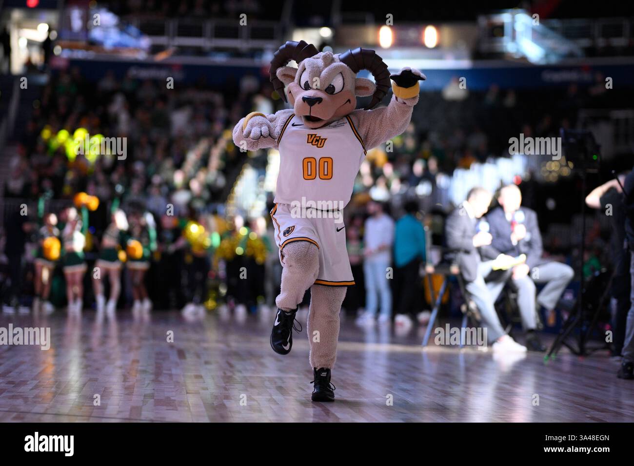 The Virginia Commonwealth mascot before an NCAA college basketball game ...