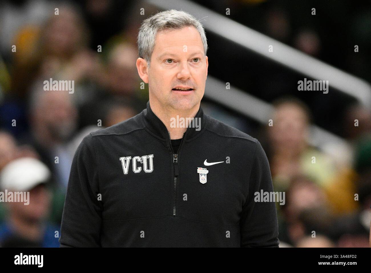 Virginia Commonwealth head coach Ryan Odom in action during the second ...