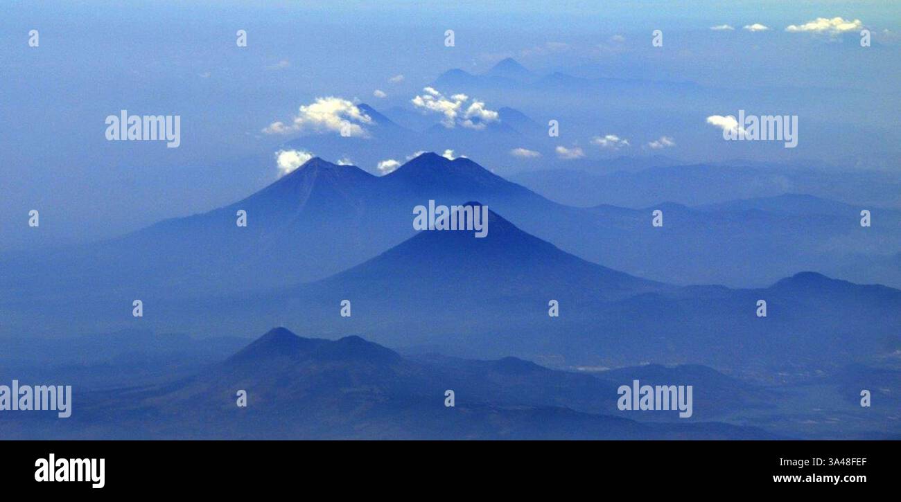 April 23, 2014 - This photo of volcanoes in Guatemala was taken from ...