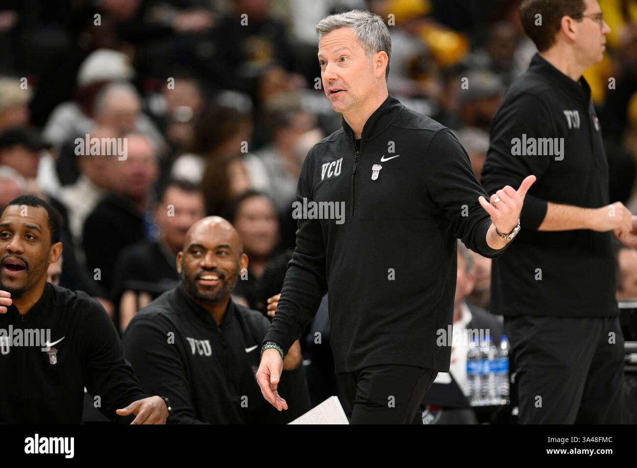 Virginia Commonwealth head coach Ryan Odom in action during the first ...