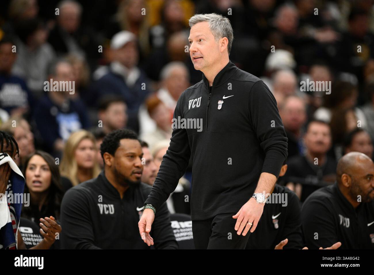 Virginia Commonwealth head coach Ryan Odom in action during the first ...