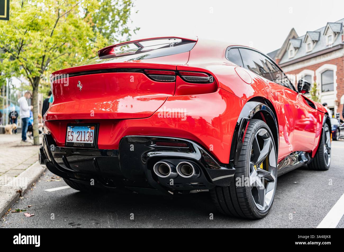 Chicago, Illinois - September 29, 2024: Ferrari Purosangue red color ...