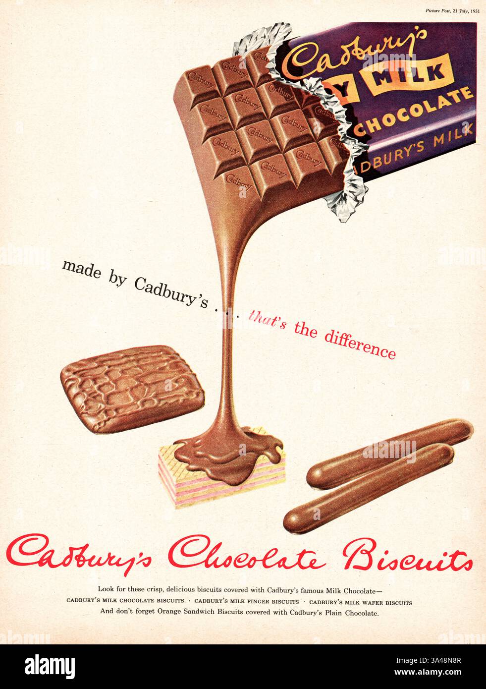 1951 uk advert cadburys chocolate hi-res stock photography and images ...