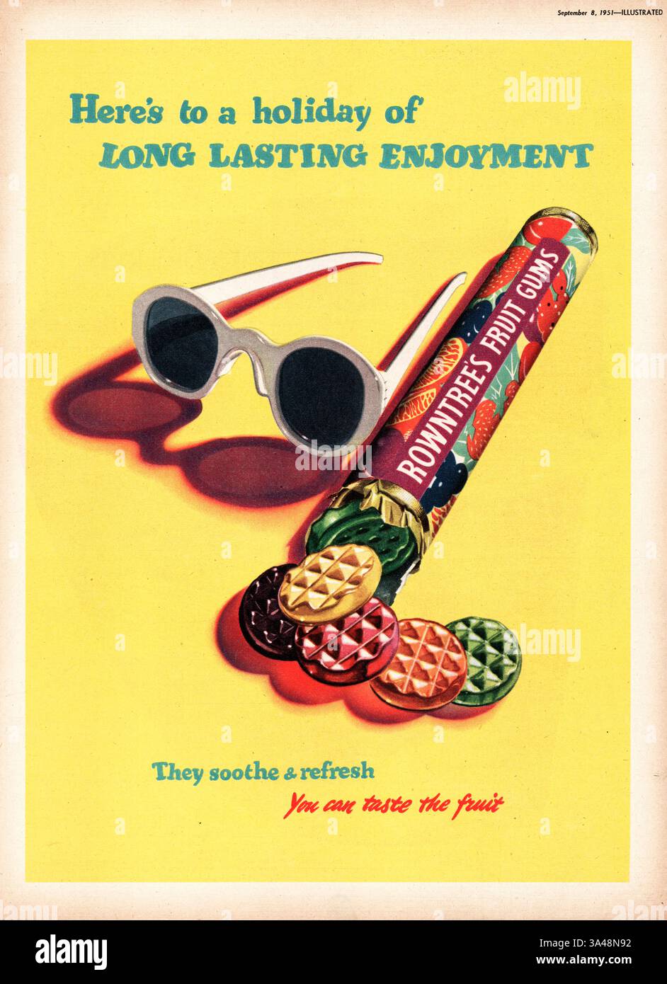 1951 uk advert rowntrees fruit gums hi-res stock photography and images ...