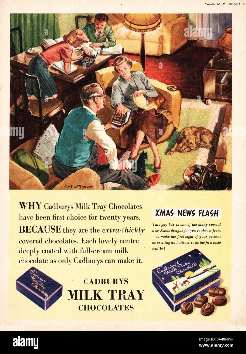 1951 uk advert cadburys milk tray hi-res stock photography and images ...