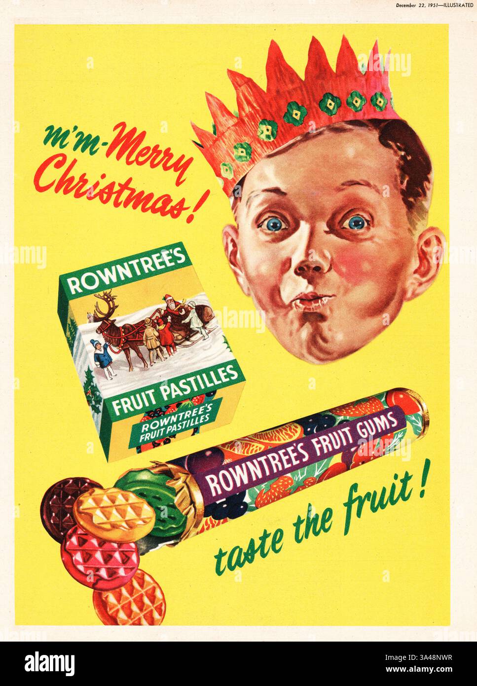 1951 uk advert rowntrees fruit gums hi-res stock photography and images ...