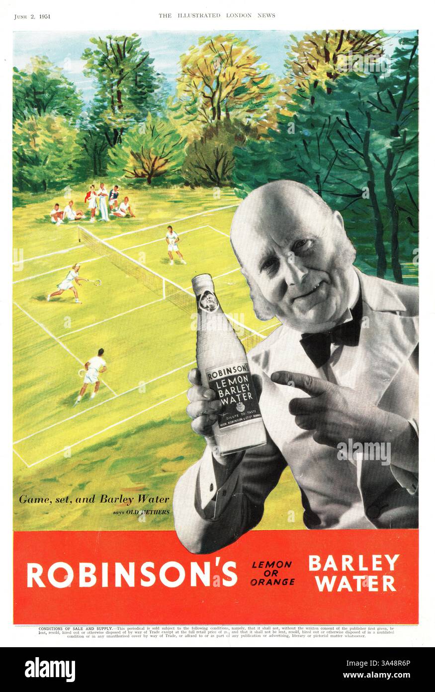 1951 uk advert robinsons barley water Cut Out Stock Images & Pictures ...