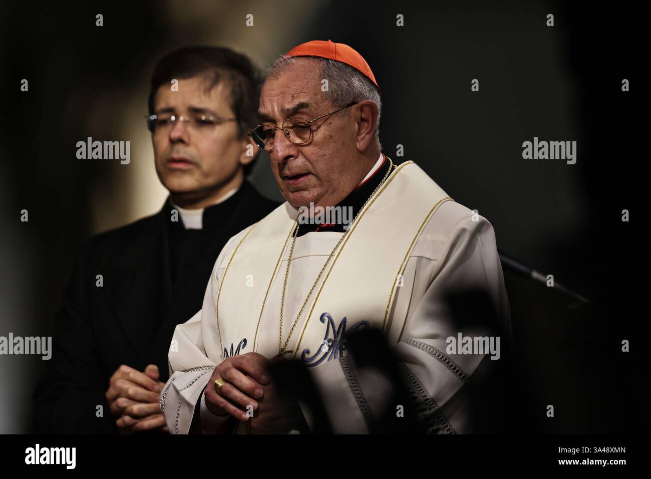 Vatican City. 18th Mar, 2025. Cardinal ANGELO DE DONATIS leads the Holy ...