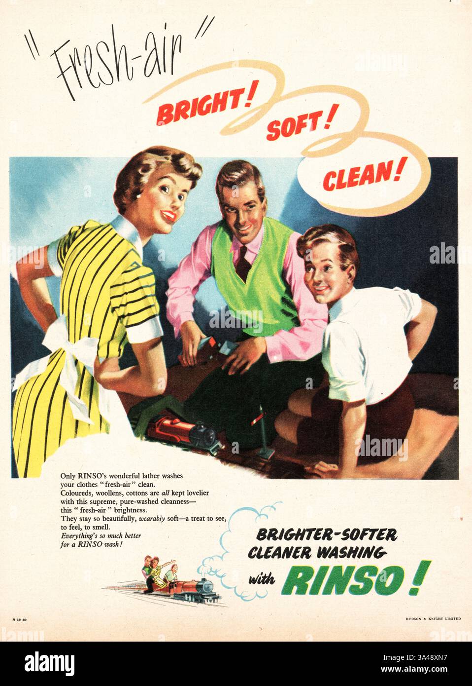 1951 uk advert rinso washing powder hi-res stock photography and images ...