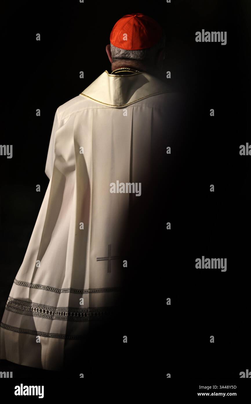 Vatican City. 18th Mar, 2025. Cardinal ANGELO DE DONATIS leads the Holy ...