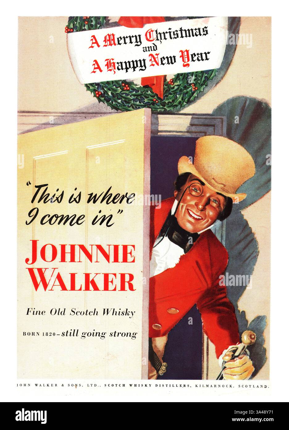 1951 uk advert johnnie walker whisky hi-res stock photography and ...