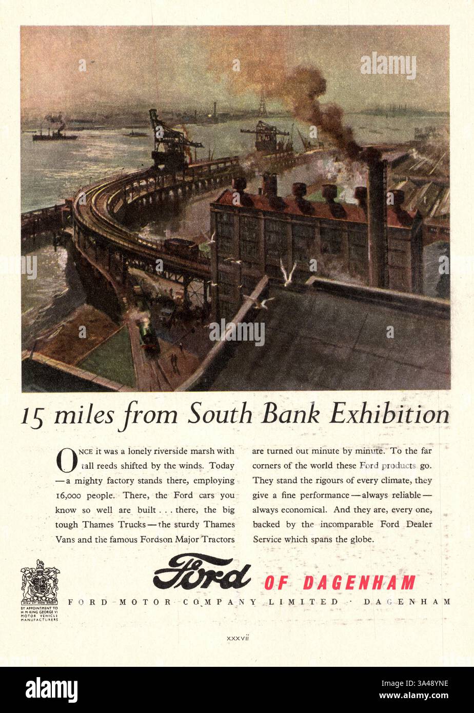 1951 UK advert Ford of Dagenham Stock Photo - Alamy