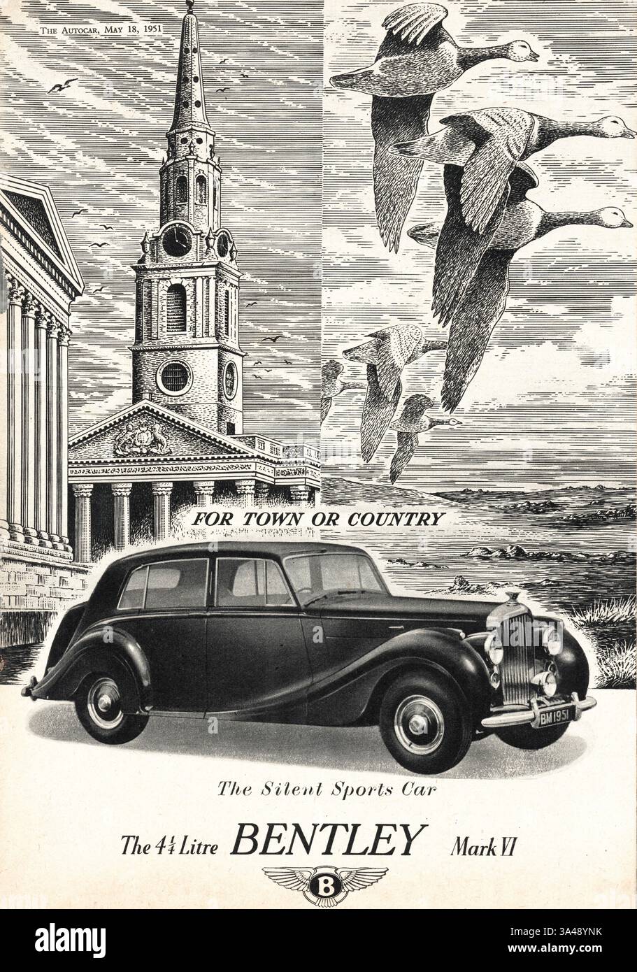 1951 uk advert bentley cars hi-res stock photography and images - Alamy