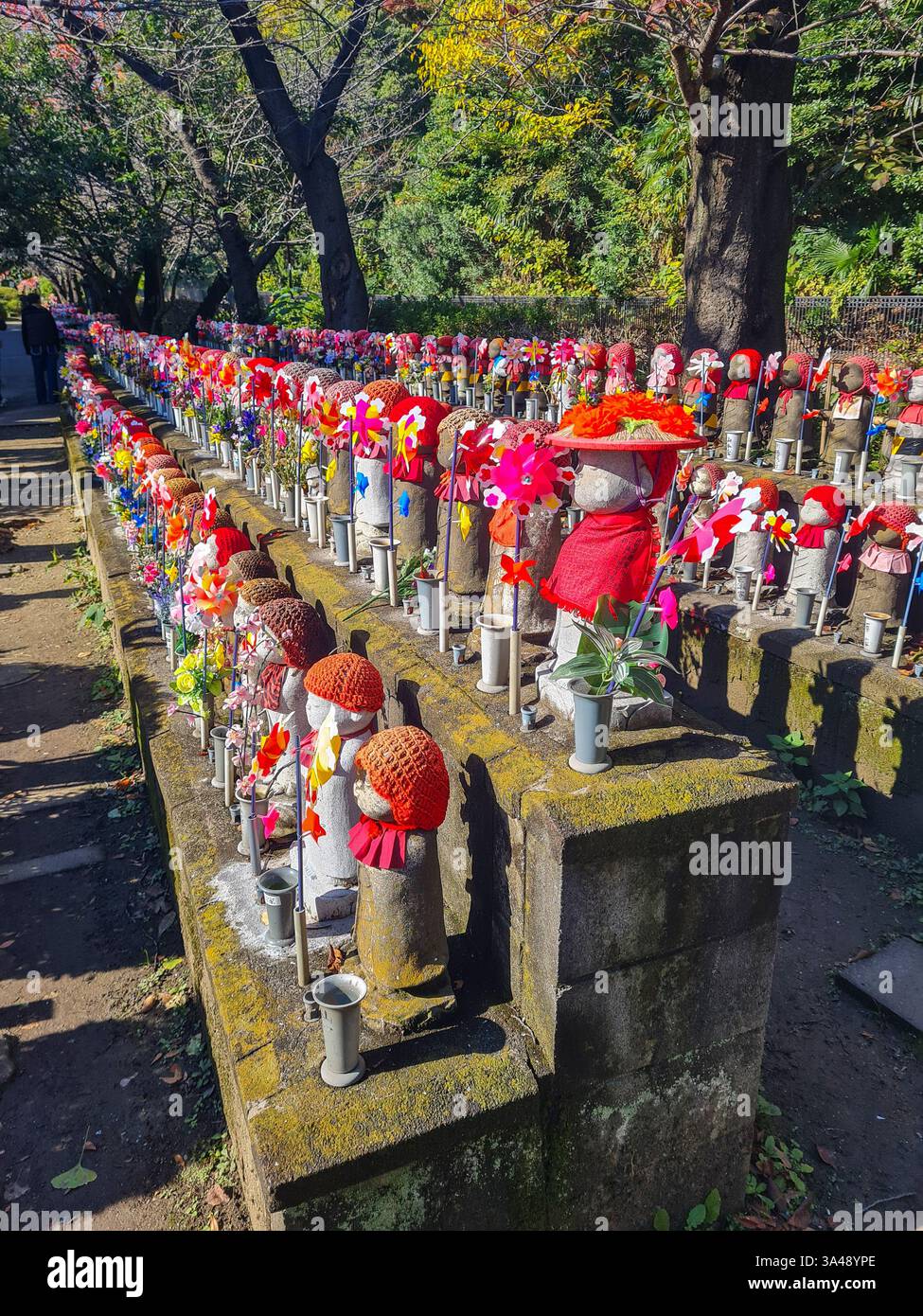 Jizo statues in the Garden of Unborn Children in Zojo-ji temple in ...