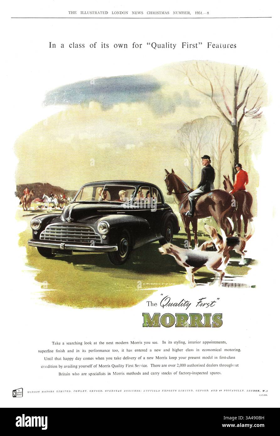 1951 uk advert morris cars hi-res stock photography and images - Alamy