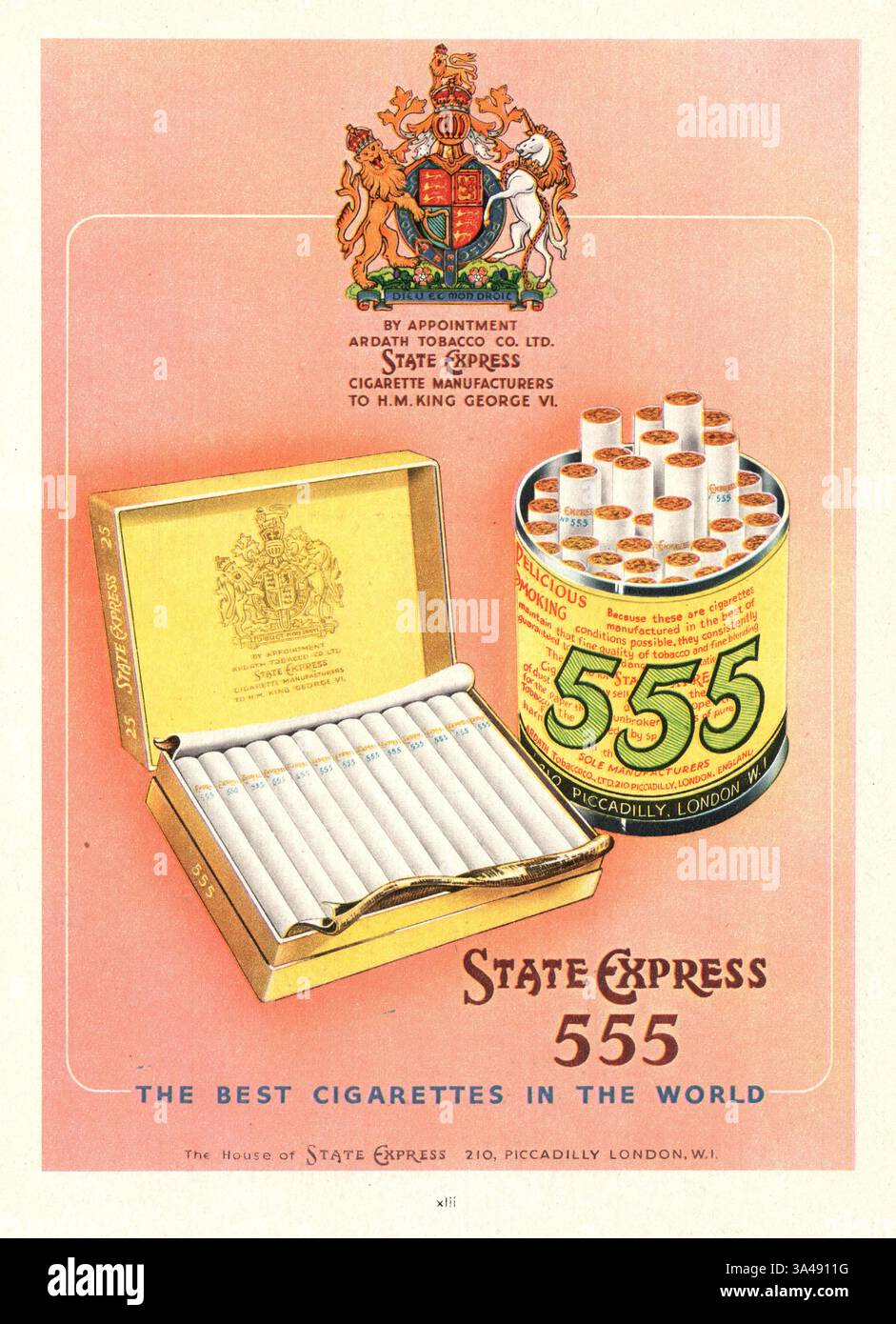 1951 uk advert state express cigarettes hi-res stock photography and ...