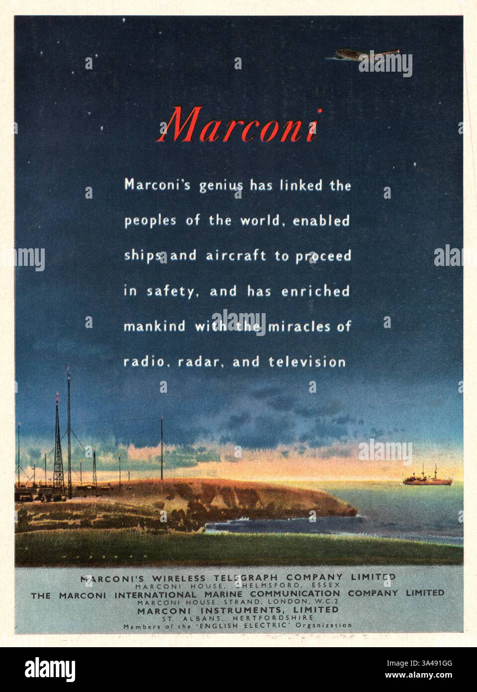 Marconi wireless telegraph hi-res stock photography and images - Alamy