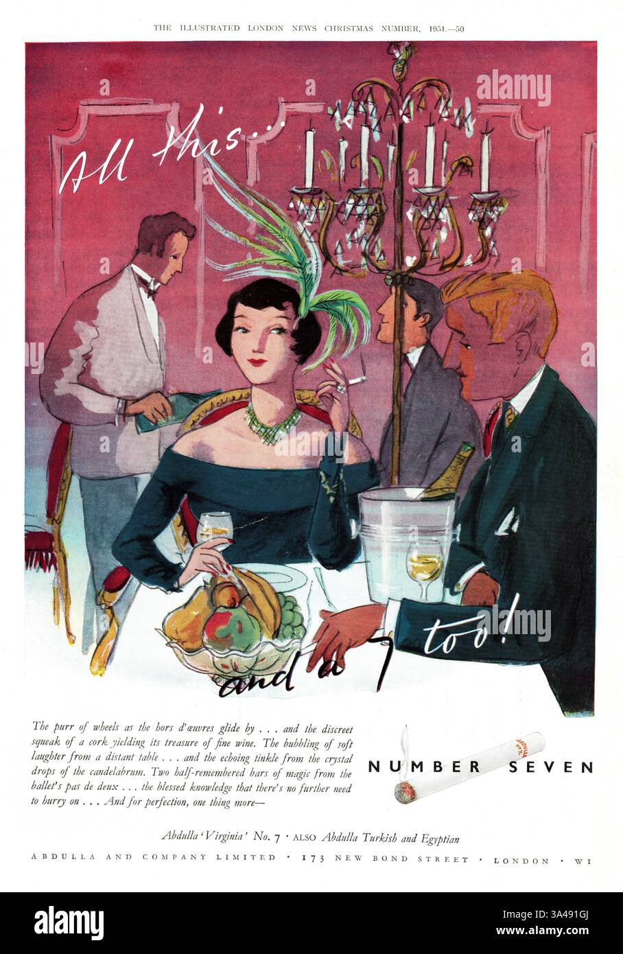 1951 uk advert number seven cigarettes hi-res stock photography and ...