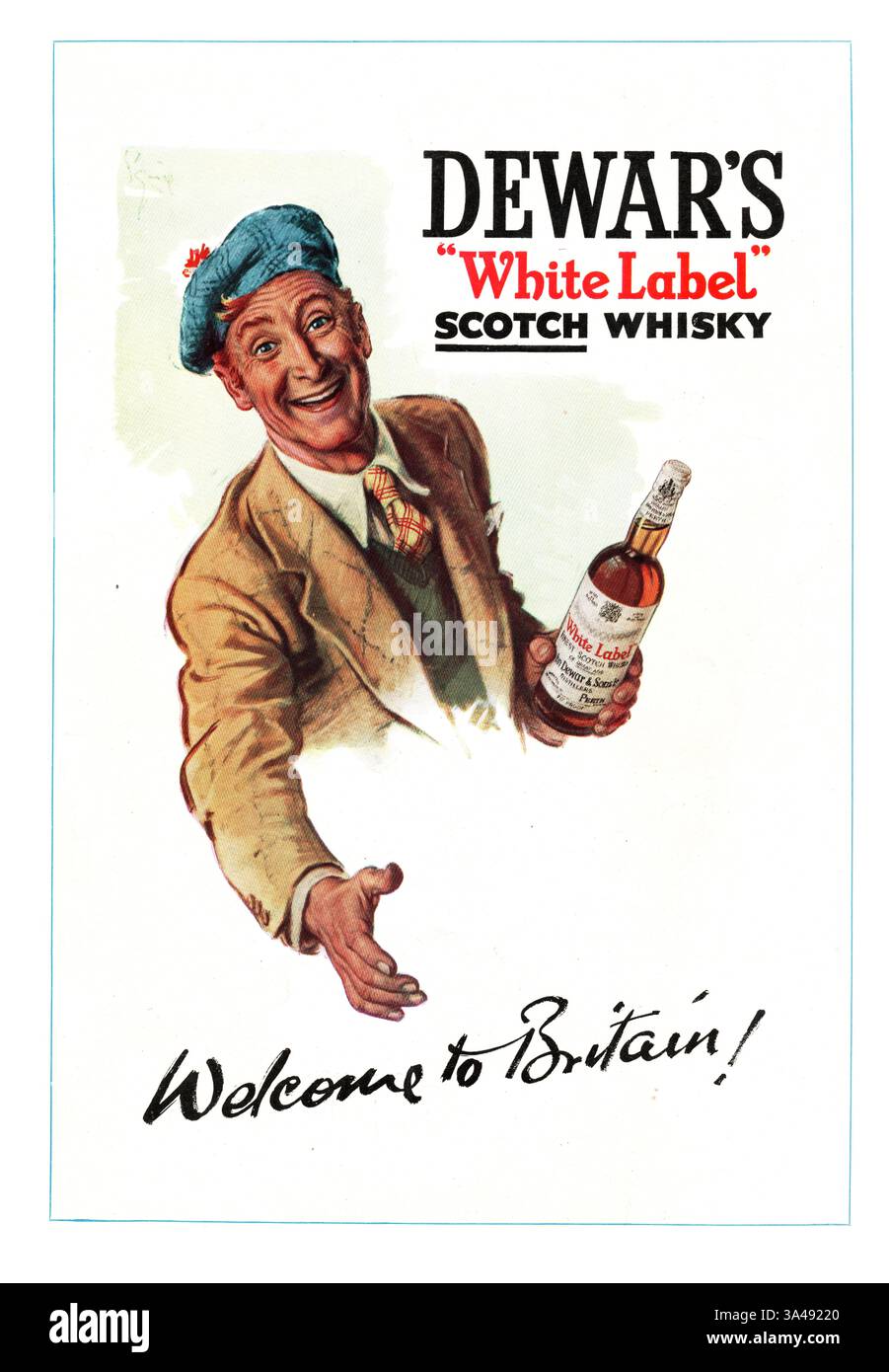 1951 uk advert dewars white label whisky hi-res stock photography and ...