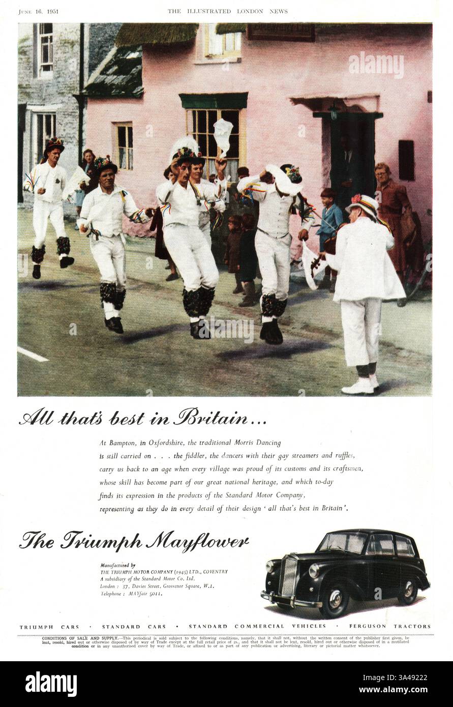 1951 uk advert triumph mayflower cars hi-res stock photography and ...
