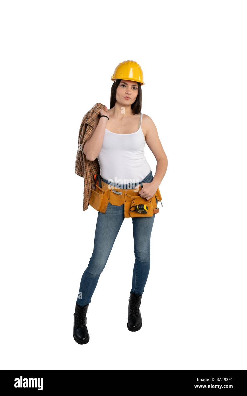 Construction worker confidently poses hi-res stock photography and ...