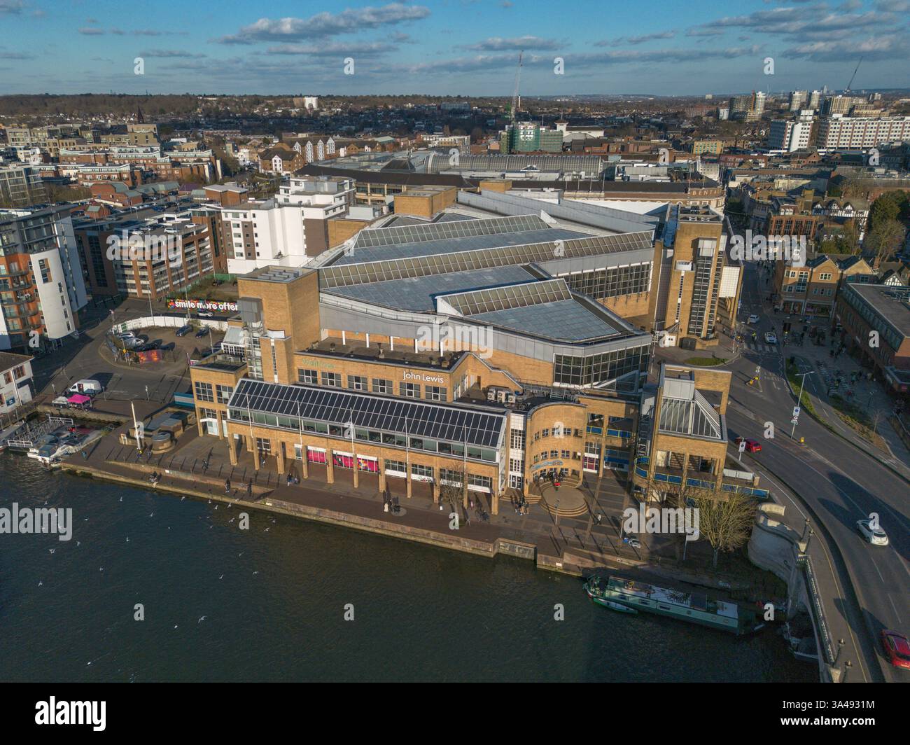 The John Lewis & Partners department store on the bank of the River ...