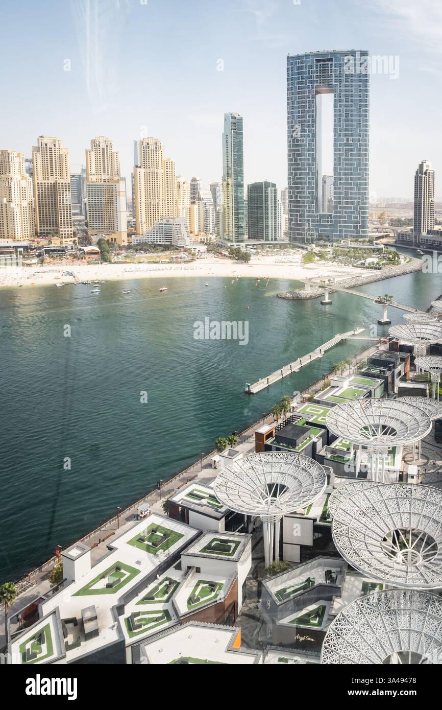 Dubai, UAE - March 8th 2025 : View from the Ain Eye Ferris wheel in ...