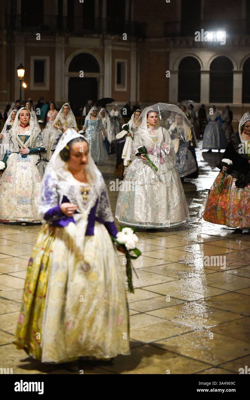Valencia, Spain - 18th March 2025. Falleras and people from all Fallas ...