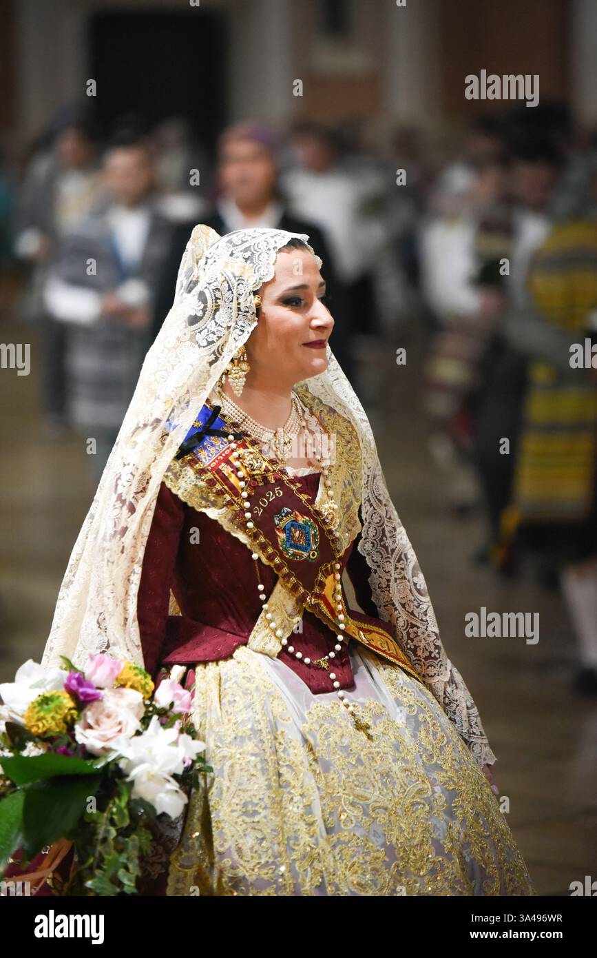 Valencia, Spain - 18th March 2025. Falleras and people from all Fallas ...