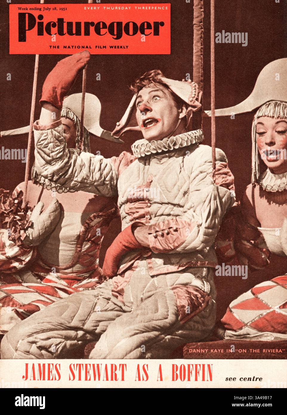 1951 Picturegoer actor Danny Kaye in On The Riviera Stock Photo - Alamy