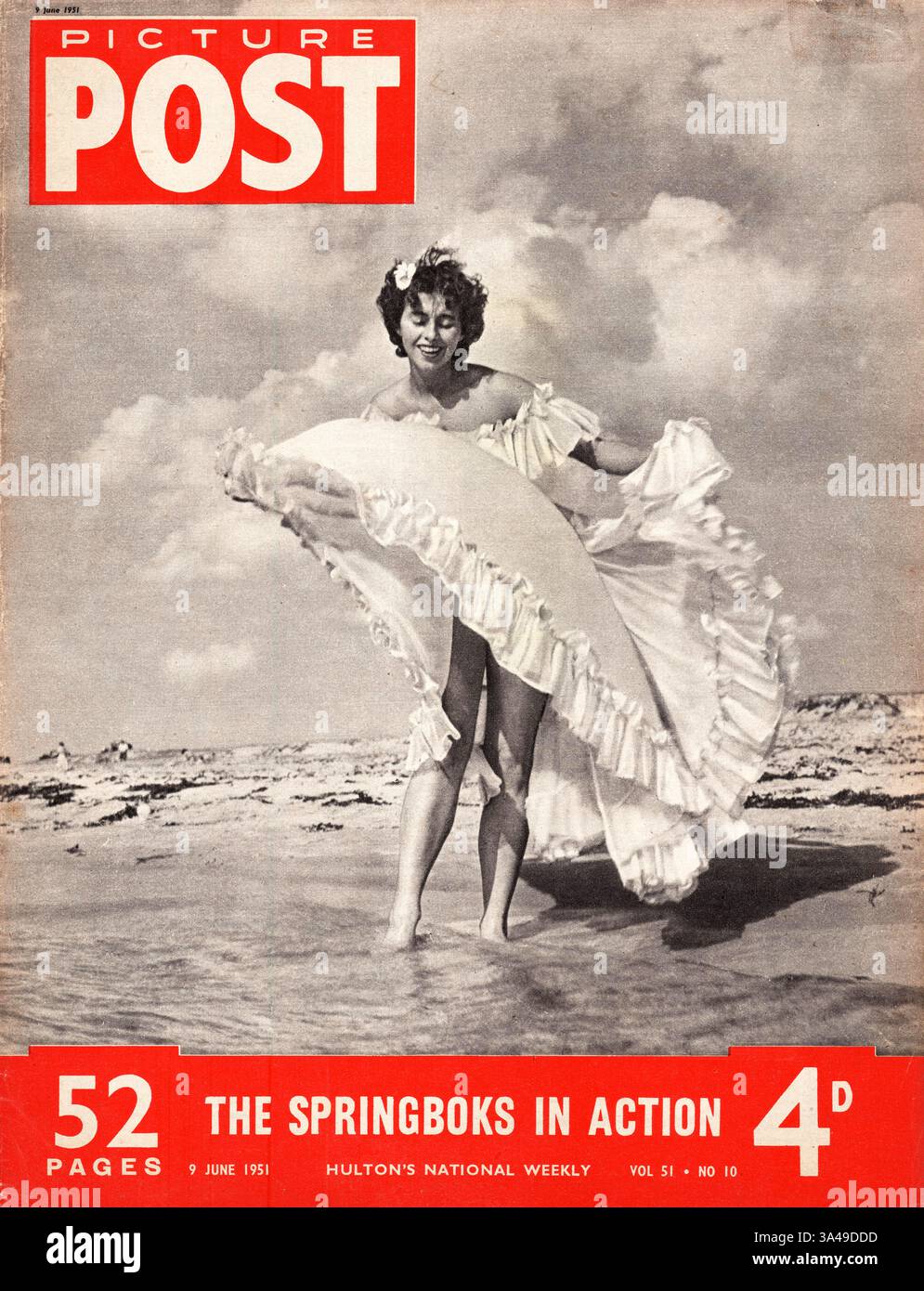 1951 picture post lady on a beach hi-res stock photography and images ...