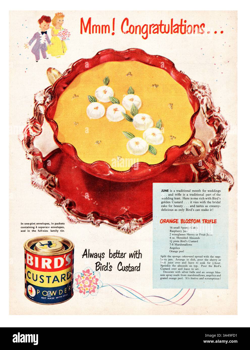 1951 uk advert birds custard powder Cut Out Stock Images & Pictures - Alamy
