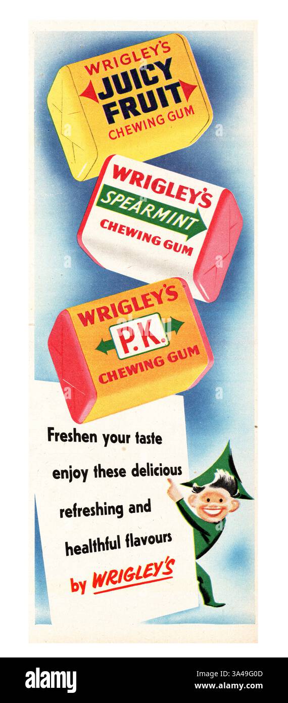 1951 uk advert wrigleys chewing gum hi-res stock photography and images ...