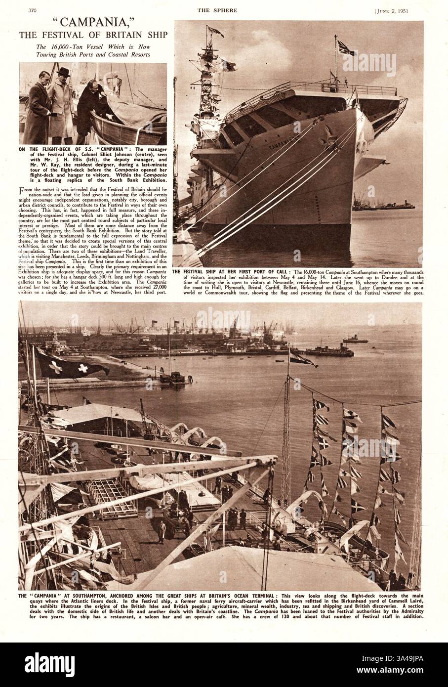 1951 the sphere ss campania hi-res stock photography and images - Alamy
