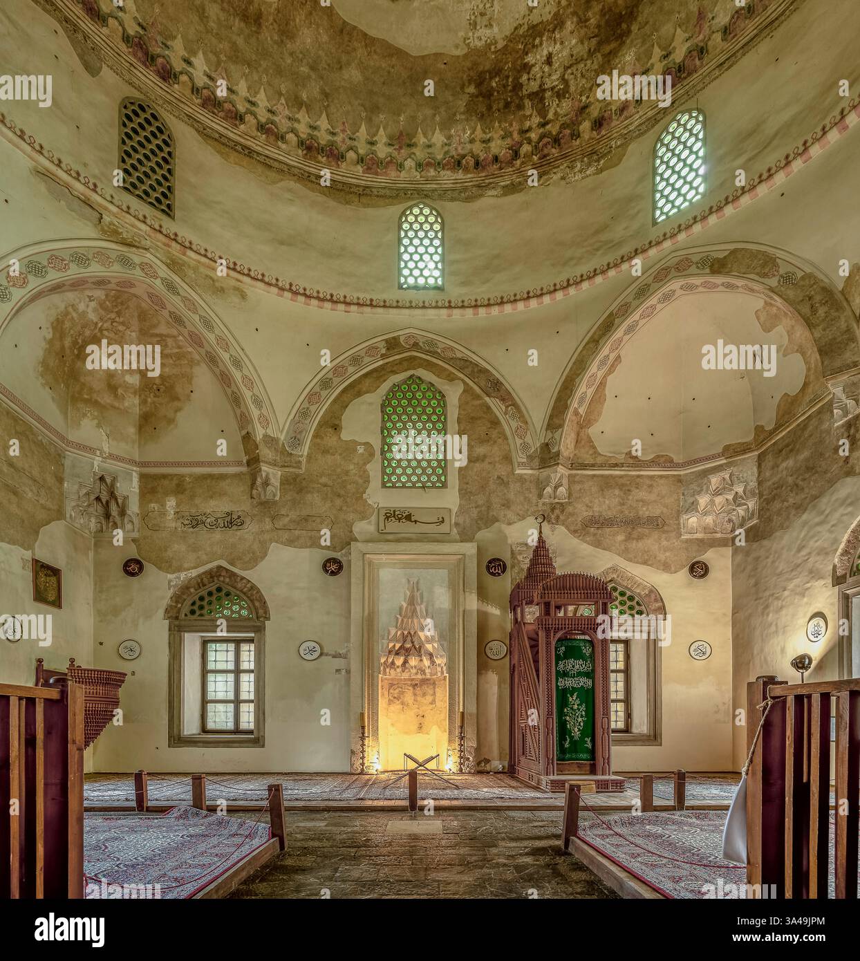 Interior of the Mosque of Pasha Yakovali Hasan in Pecs, Hungary, March ...