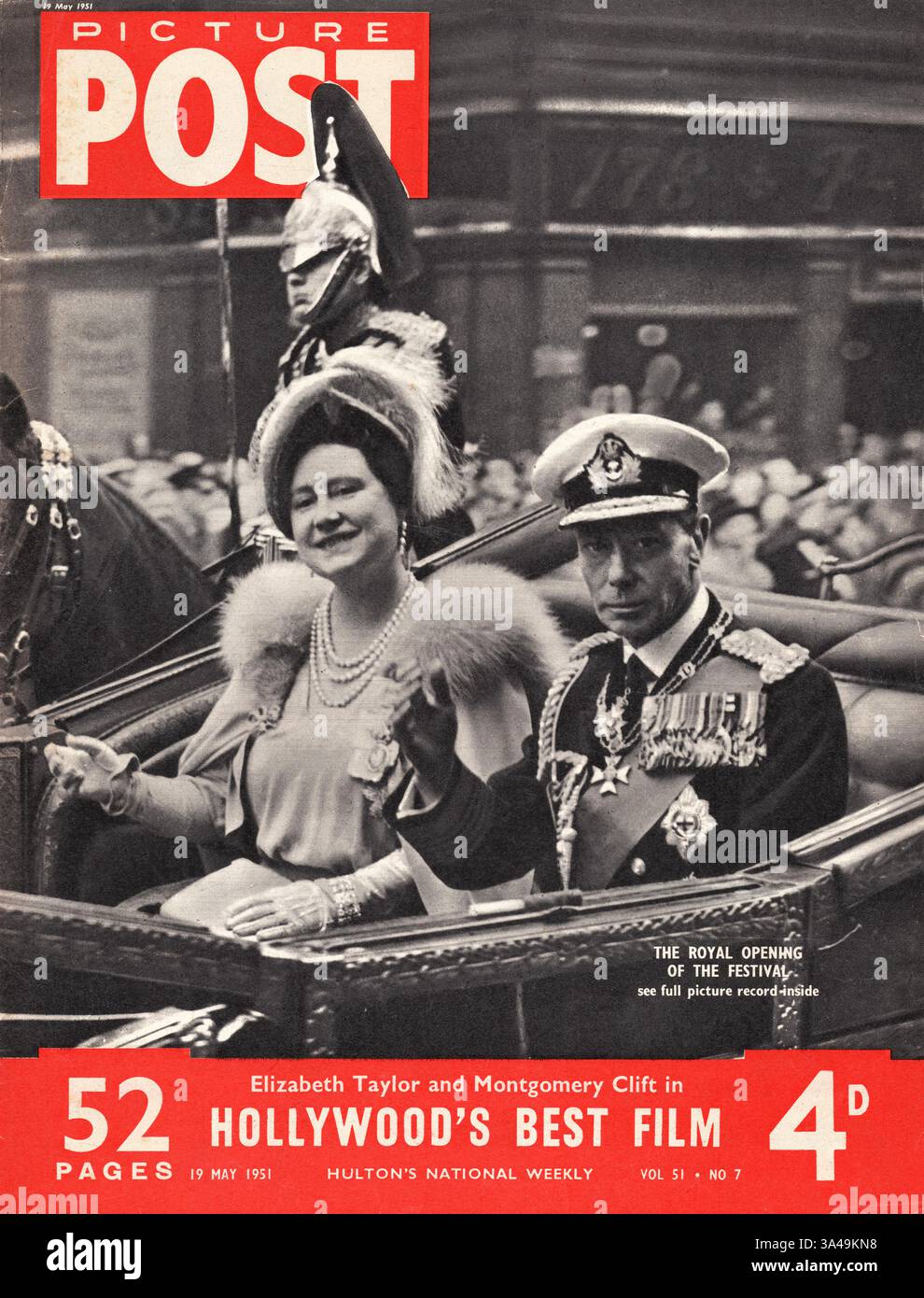 1951 Picture Post magazine King George VI and Queen Elizabeth at the ...