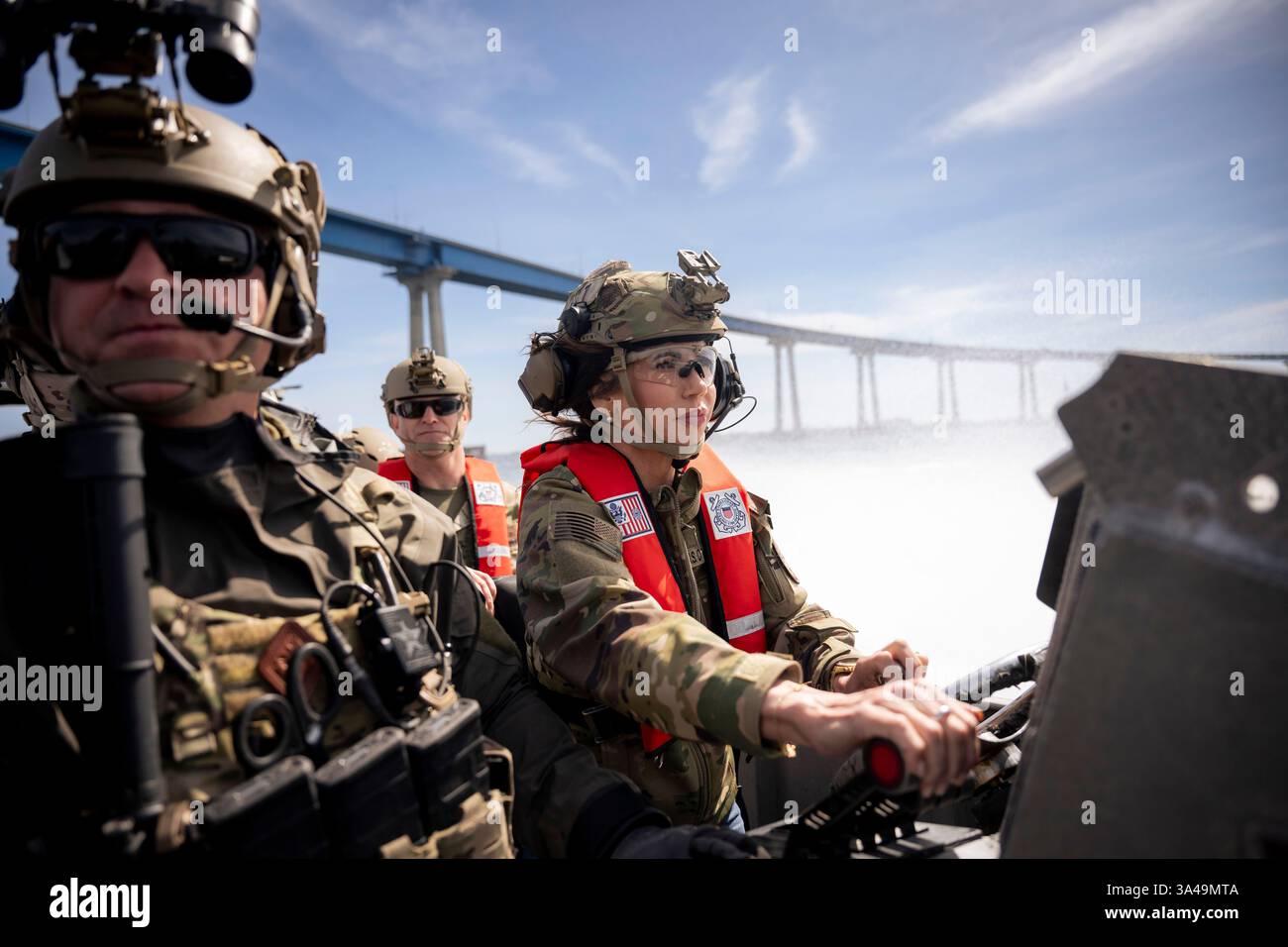 Department of Homeland Security (DHS) Secretary Kristi Noem rides on ...