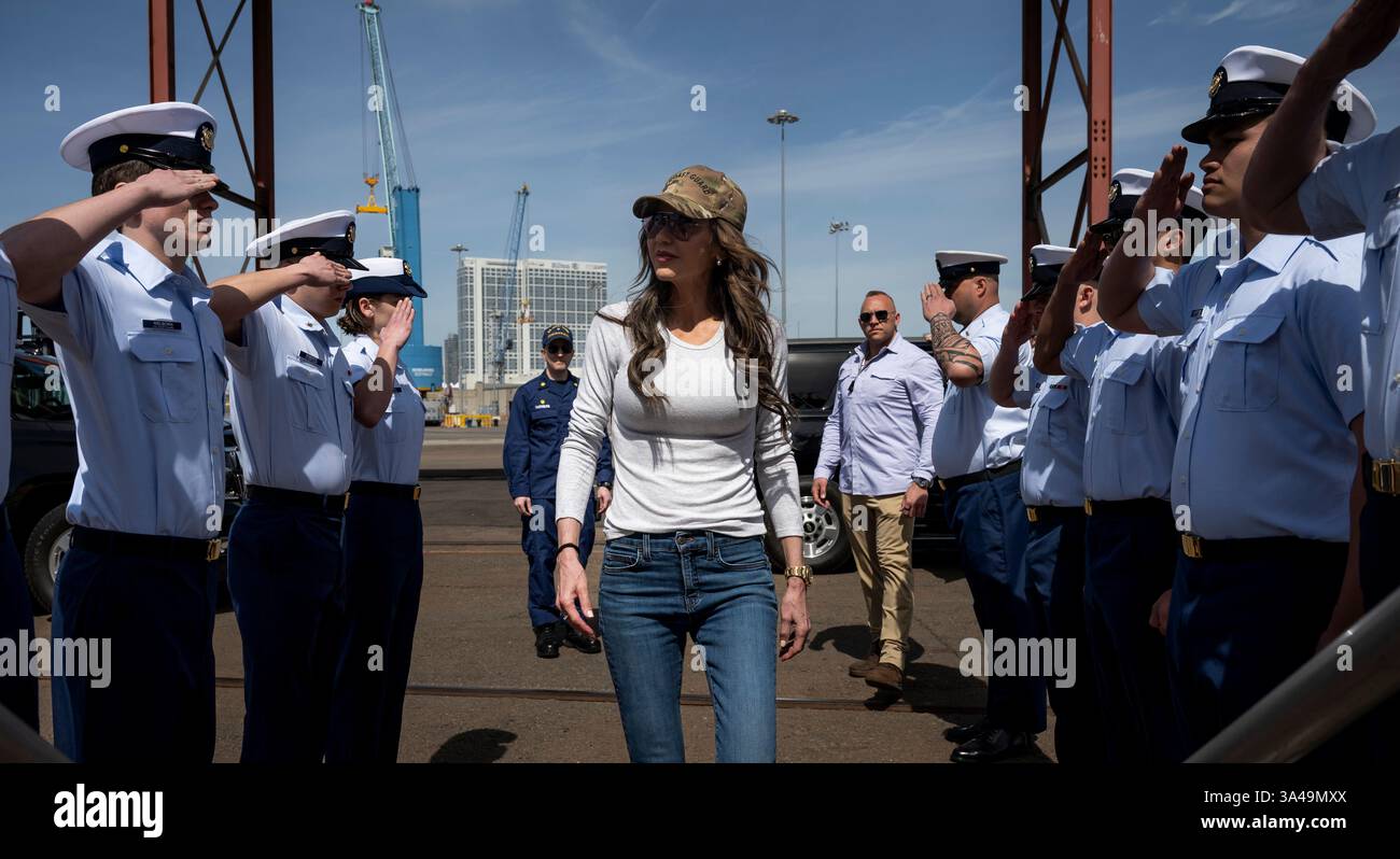 Department of Homeland Security (DHS) Secretary Kristi Noem visits the ...