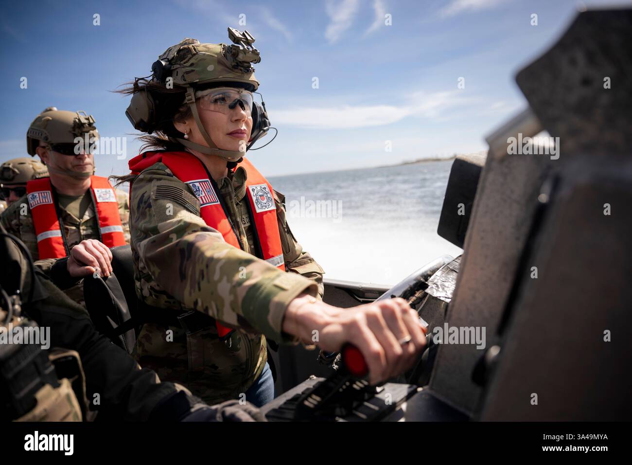 Department of Homeland Security (DHS) Secretary Kristi Noem rides on ...