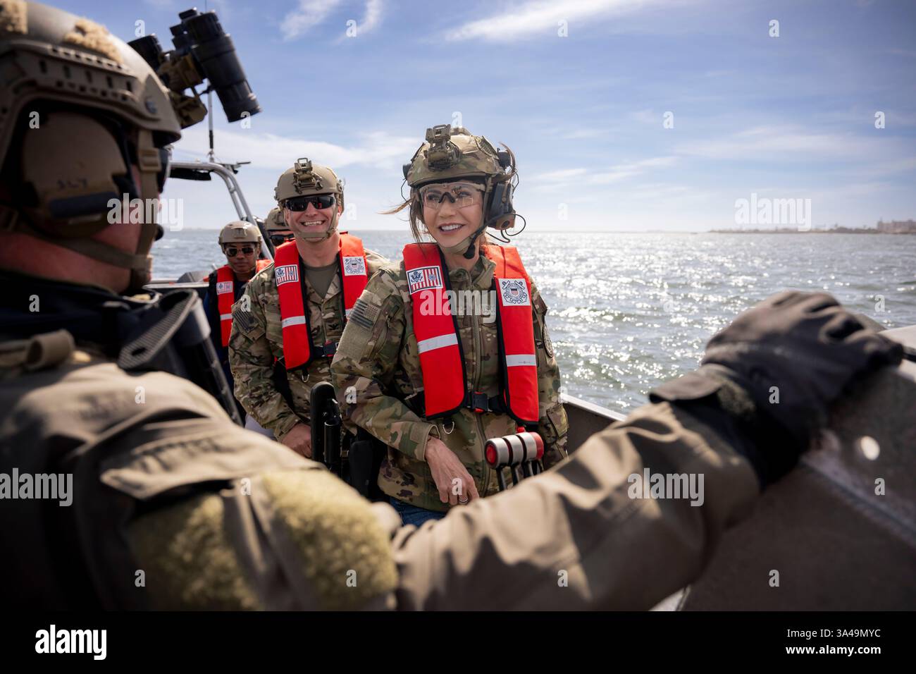 Department of Homeland Security (DHS) Secretary Kristi Noem rides on ...