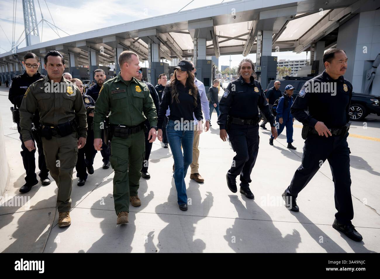 Department of Homeland Security (DHS) Secretary Kristi Noem visits the U.S. Customs and Border ...