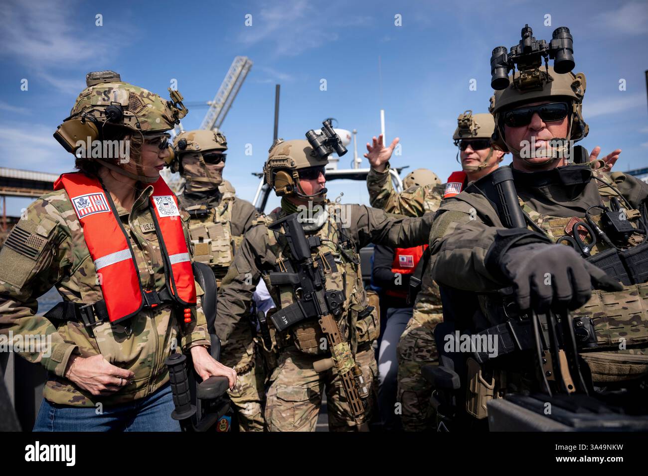Department of Homeland Security (DHS) Secretary Kristi Noem rides on ...