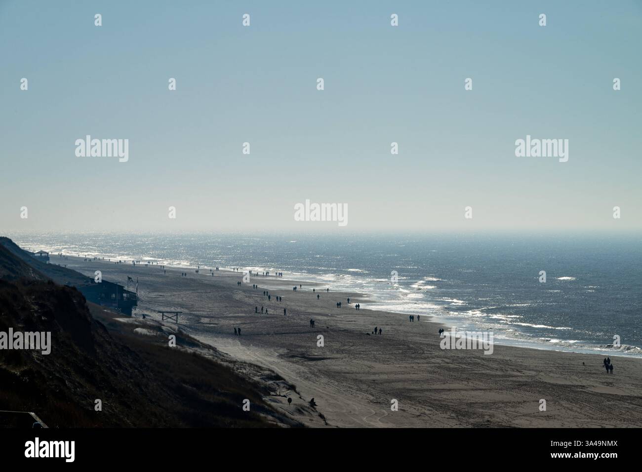 Reisen, Sylt, Nordsee, Kampen, Düne Uwe, 07.03.2024, Blick nach Süden ...