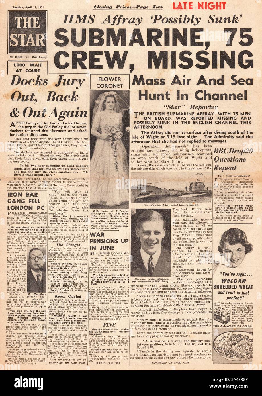 Submarine hms affray hi-res stock photography and images - Alamy