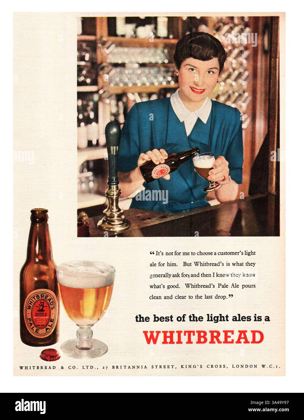 1952 uk advert whitbread ale hi-res stock photography and images - Alamy