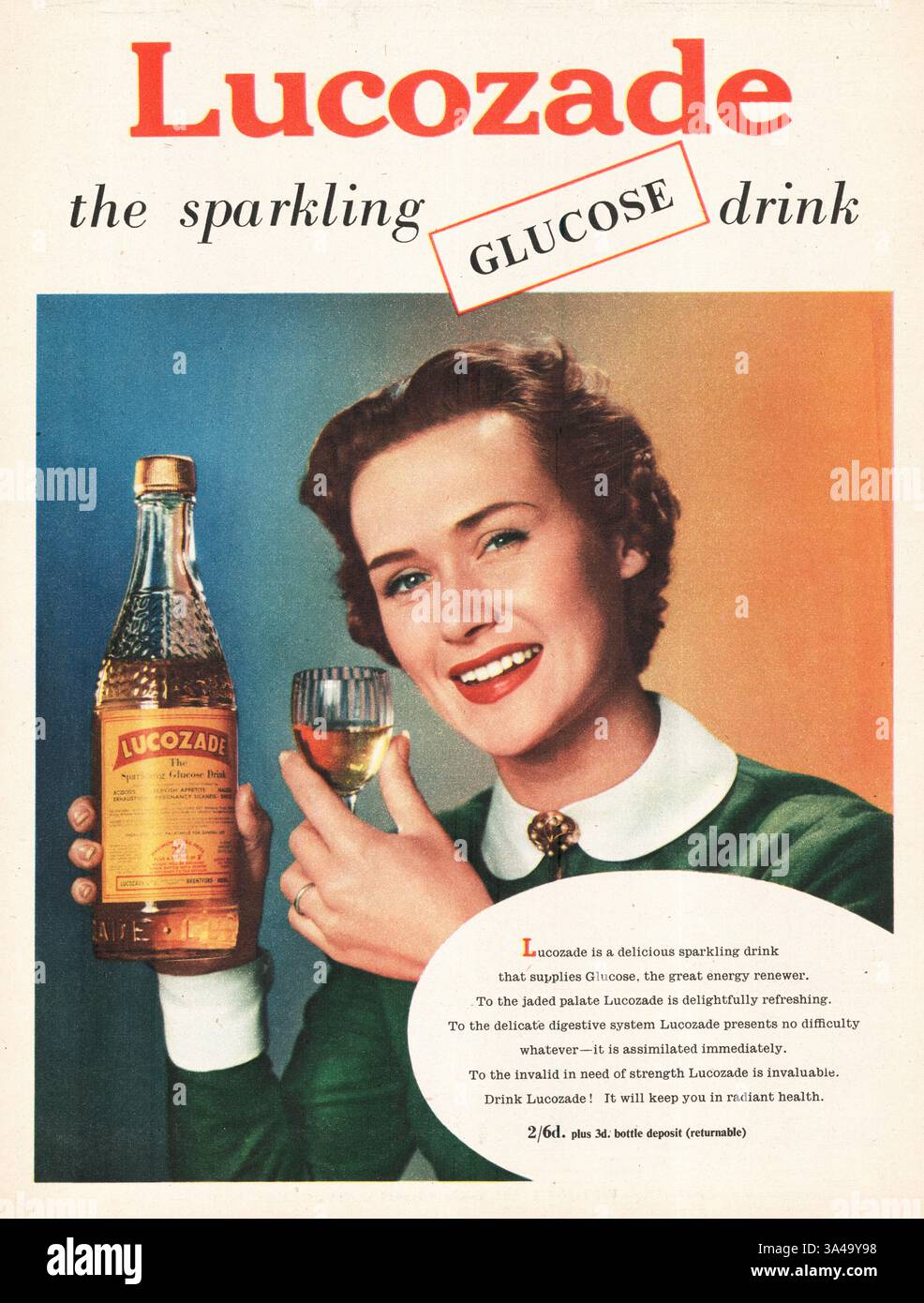 1952 uk advert lucozade glucose drink hi-res stock photography and ...