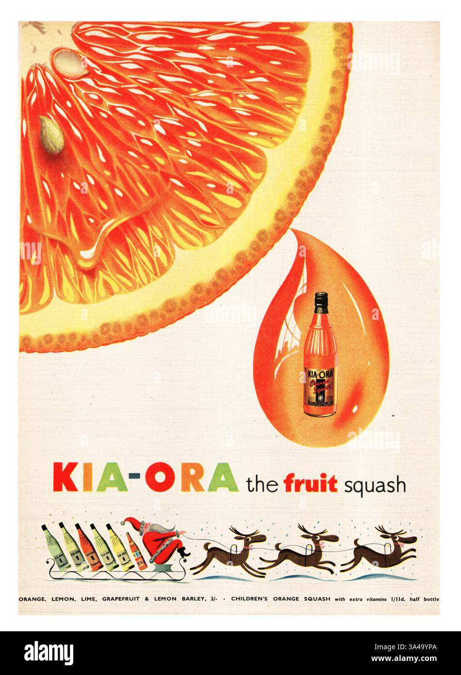 1952 uk advert kia ora fruit drink hi-res stock photography and images ...
