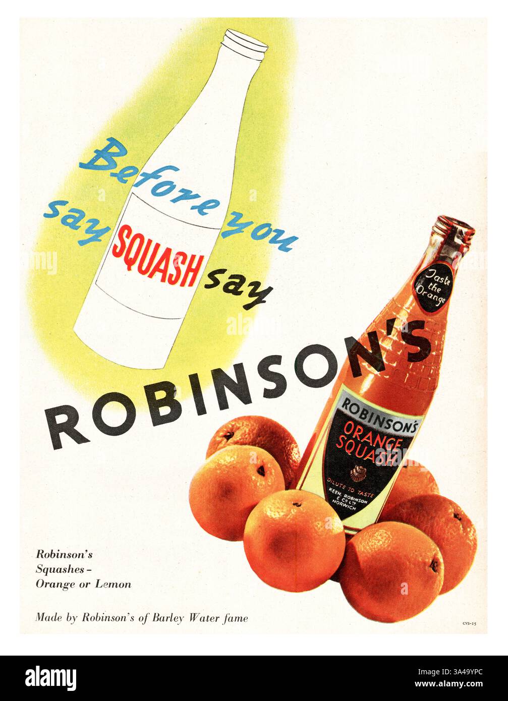 Robinsons squash advert hi-res stock photography and images - Alamy