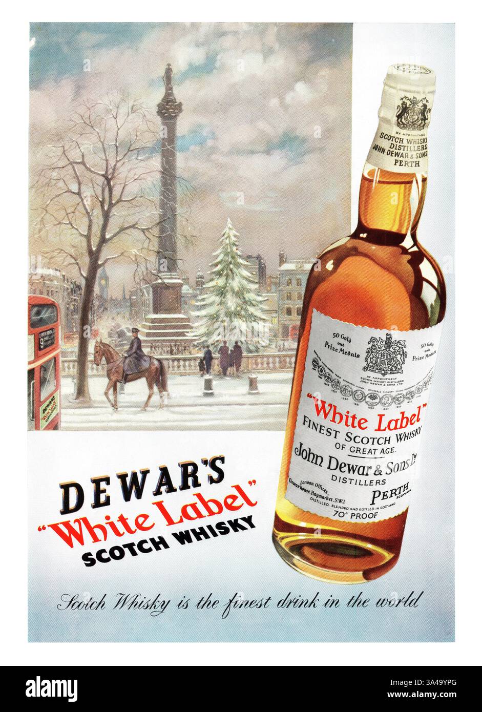 1952 uk advert dewars white label whisky hi-res stock photography and ...