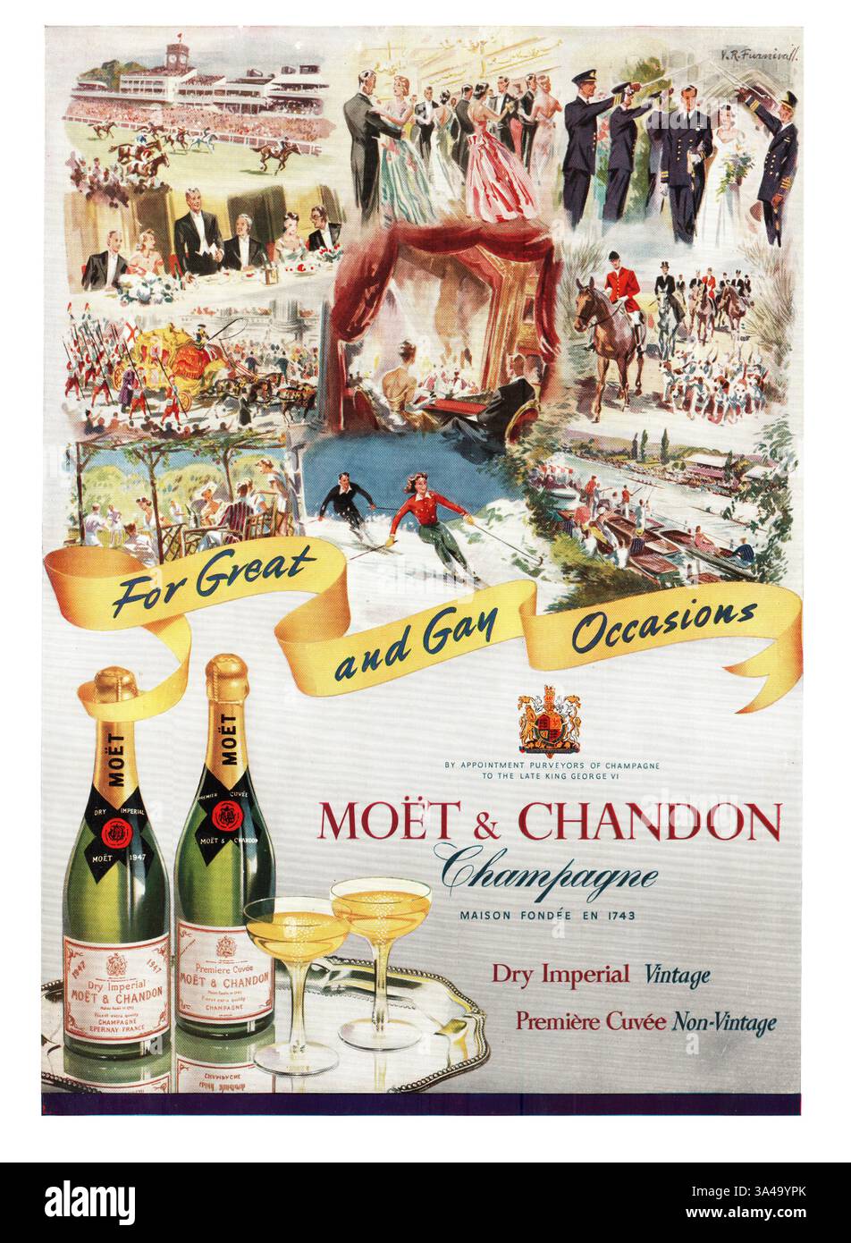 1952 advert champagne hi-res stock photography and images - Alamy